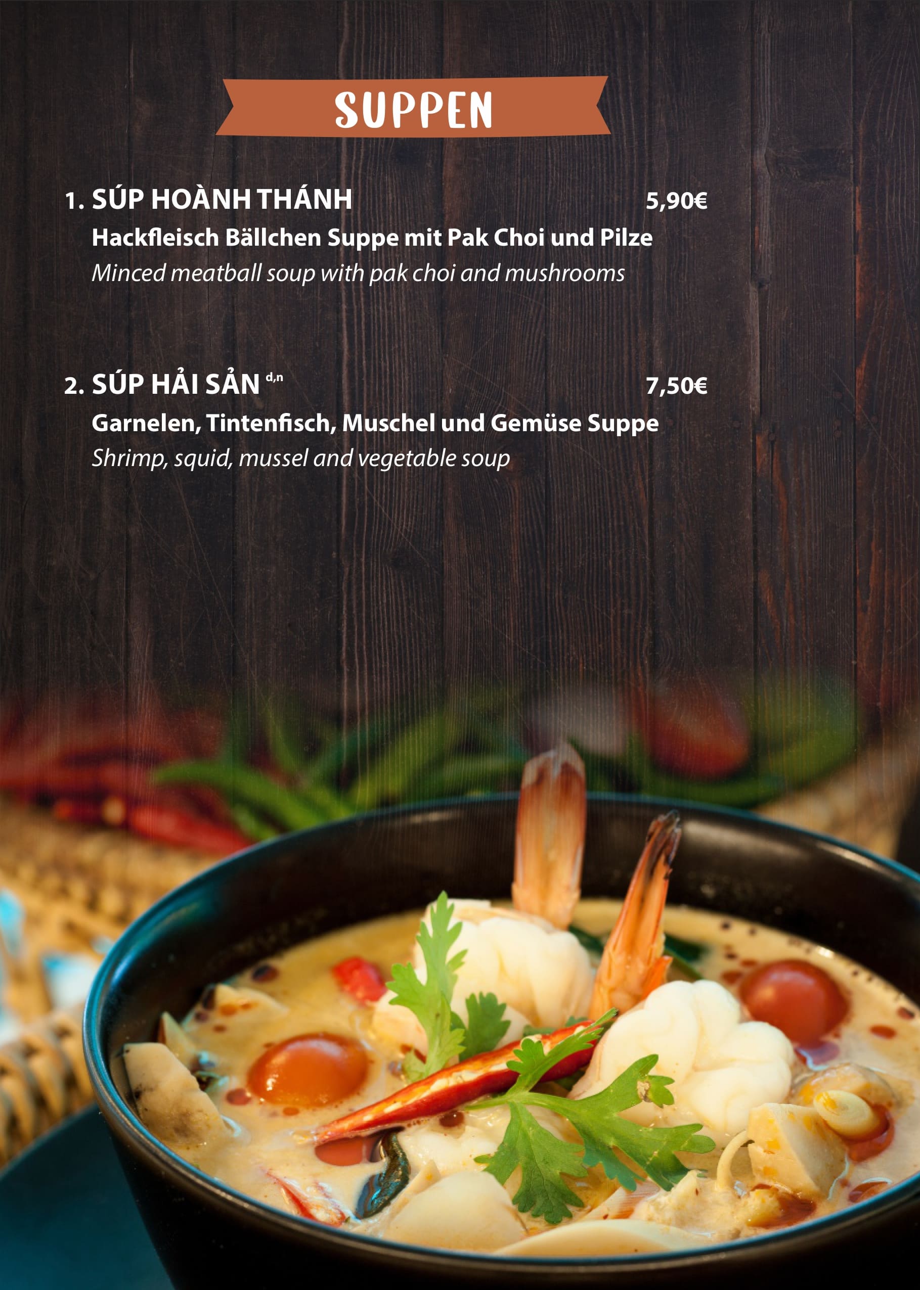 Speisekarte - Viet Kitchen