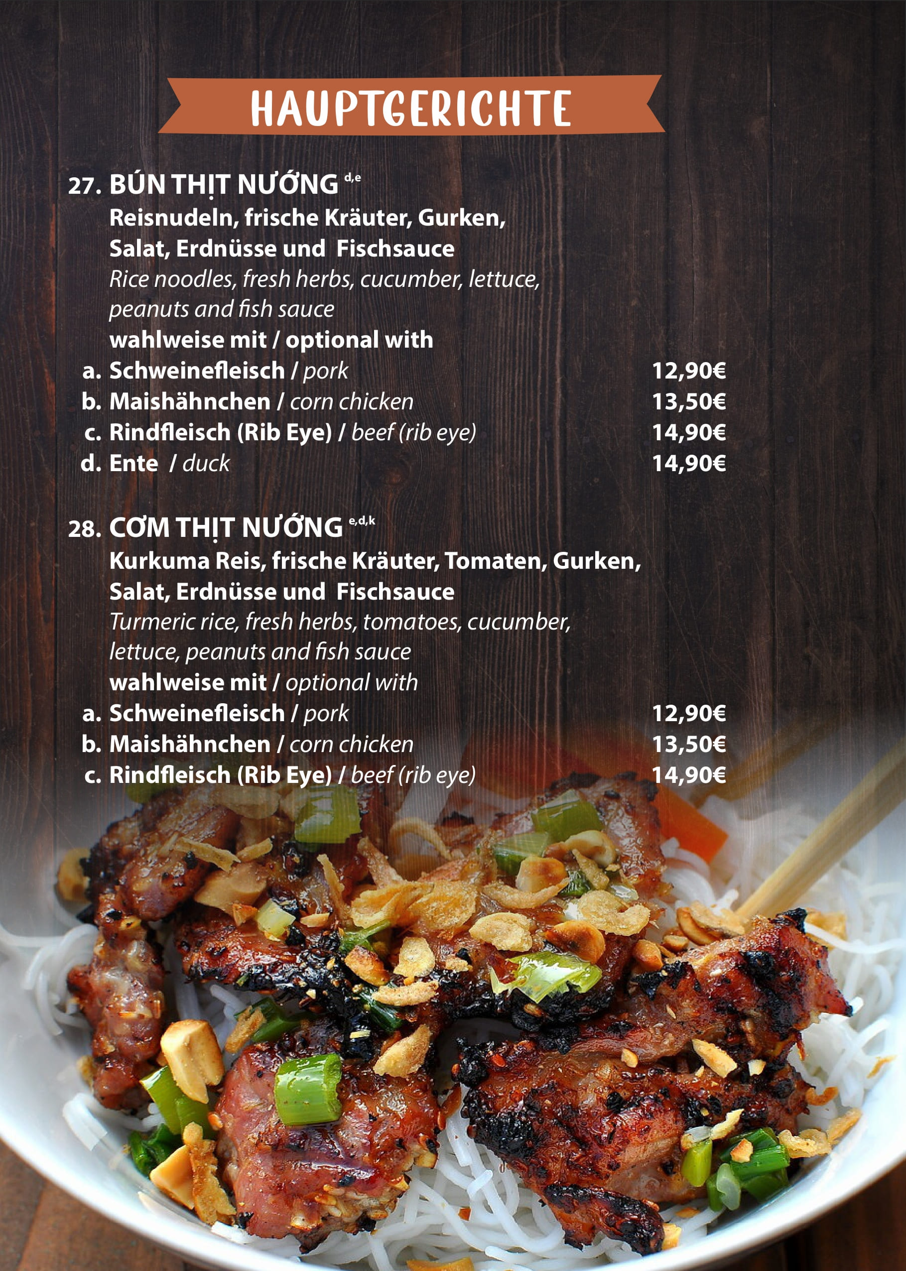 Speisekarte - Viet Kitchen